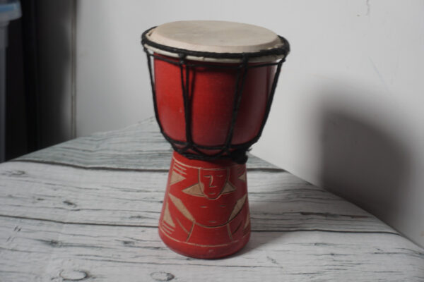 Mini Djembe Drum with Mahogany Red Finish | Reed's Handmade Incense